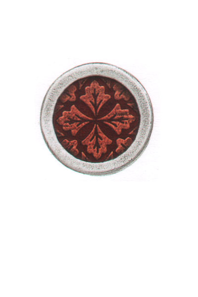 Citrus Leaf Medallion Pewter Button | Danforth | YarnCountry.com